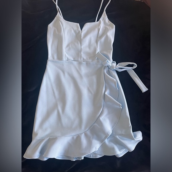 Dresses | Powder Blue Wrap Dress | Poshmark